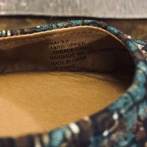 Lucky Brand | Shoes | Lucky Brand Emmie Teal Patterned Ballerina Flats ...